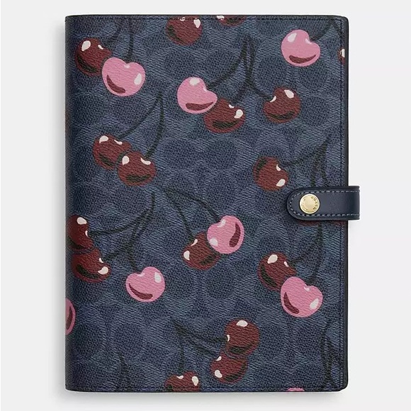 Coach | Other | Coach Notebook In Signature With Cherry Print | Poshmark